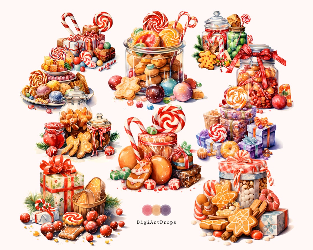 Christmas Sweets Clipart Bundle 63 PNG Digital Download High Quality ...