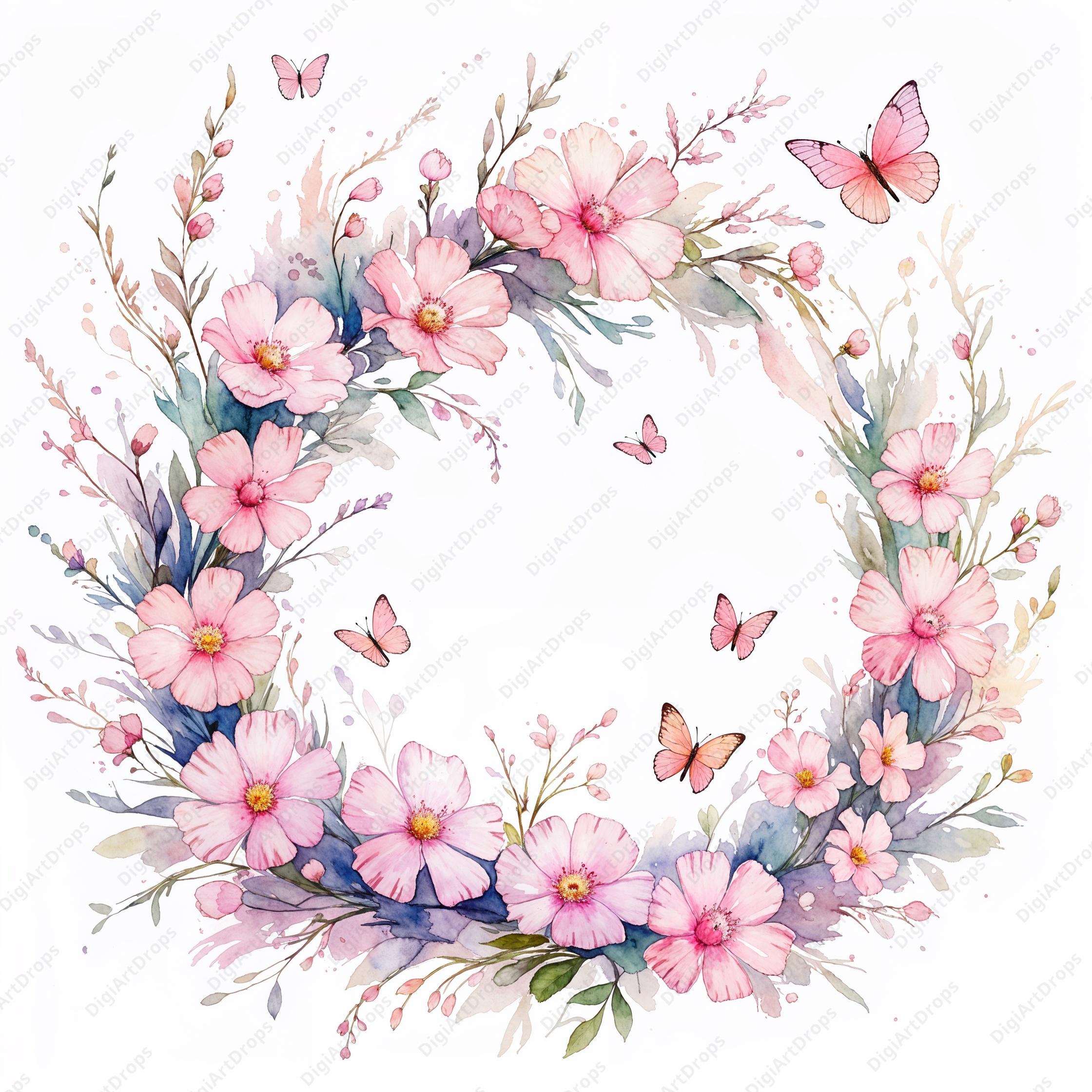 Pastel Butterflies Watercolor Clipart JPG, 10 Designs With Butterflies ...