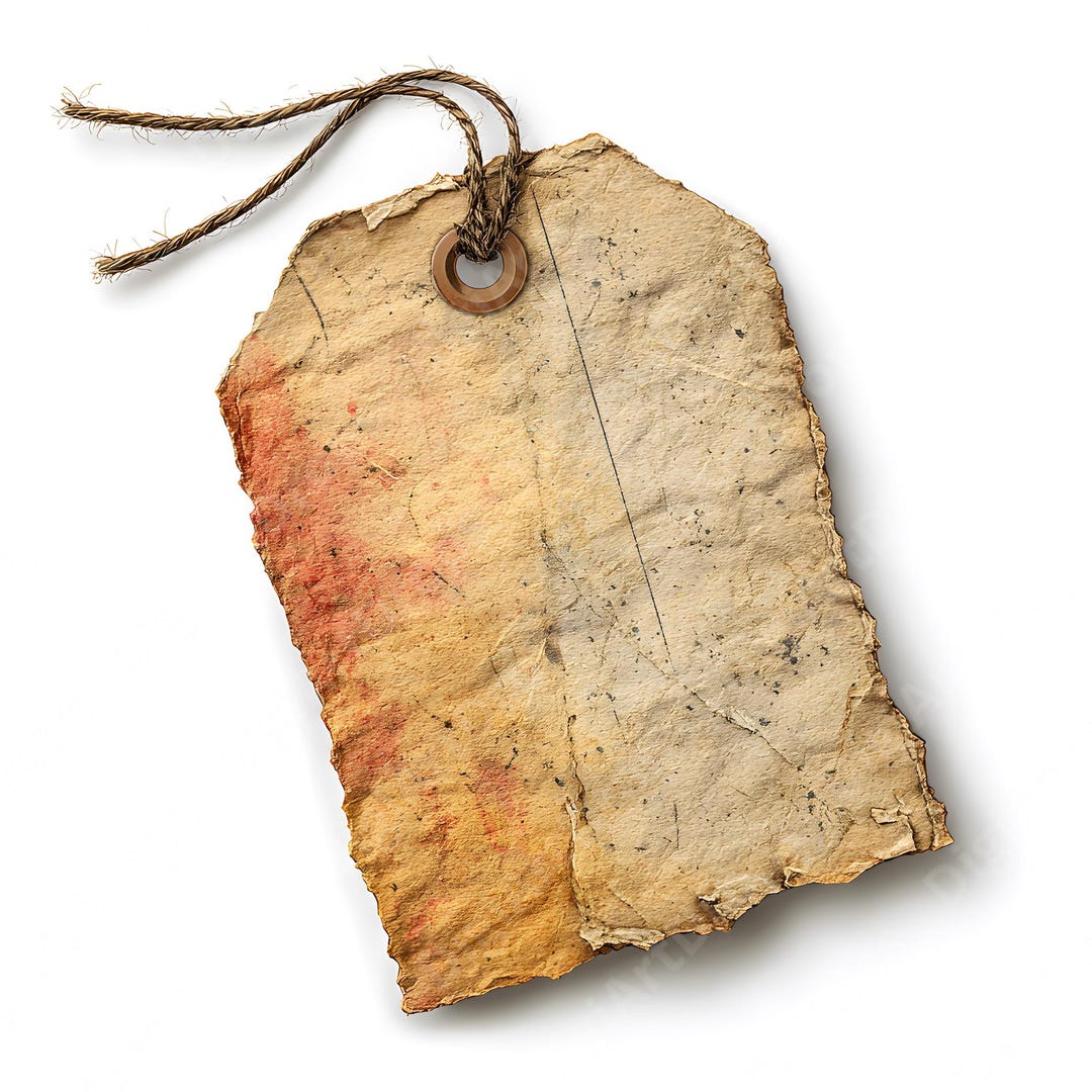 Vintage Easter Hang Tag Clipart: Aged Paper Ephemera (JPG Digital ...
