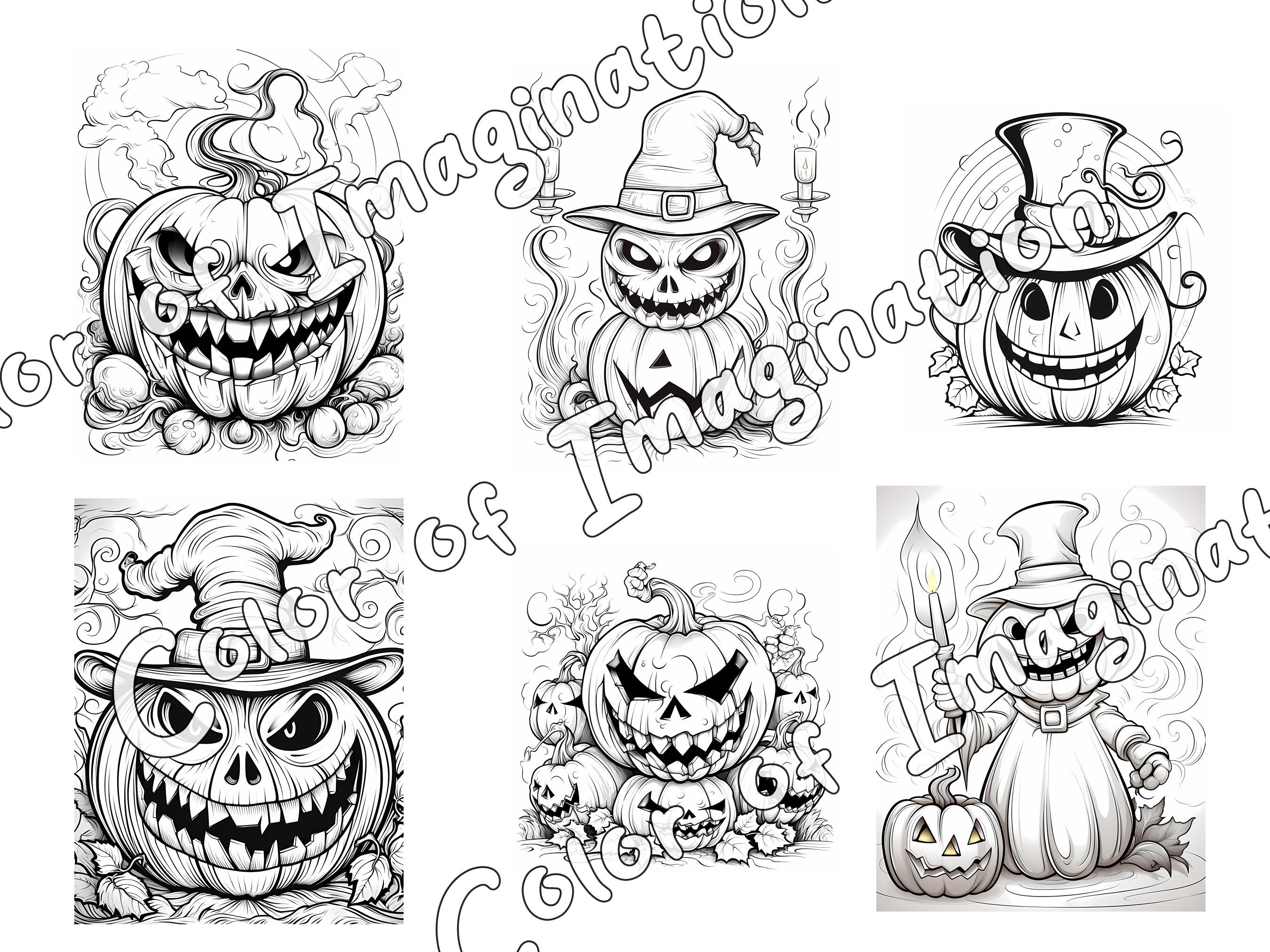 Pumpkin Coloring Pages for Kids and Adults 20 Page Halloween Pumpkin ...