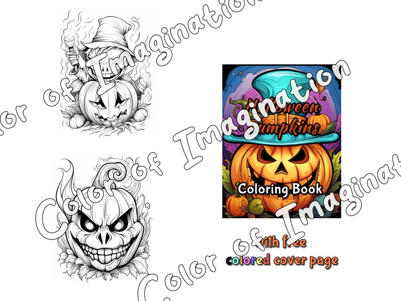 Pumpkin Coloring Pages for Kids and Adults 20 Page Halloween Pumpkin ...