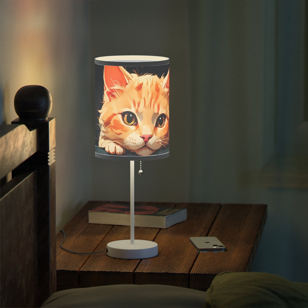 Cat Lamp Cat Table Lamp Animal Lamp Cute Lamp Cute Cat - Etsy