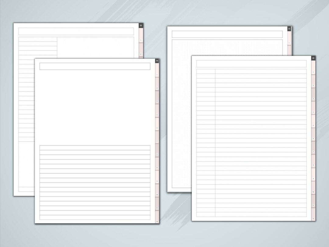 Digital Note Book Good Notes Planner Notebook Graph Paper Unlined ...