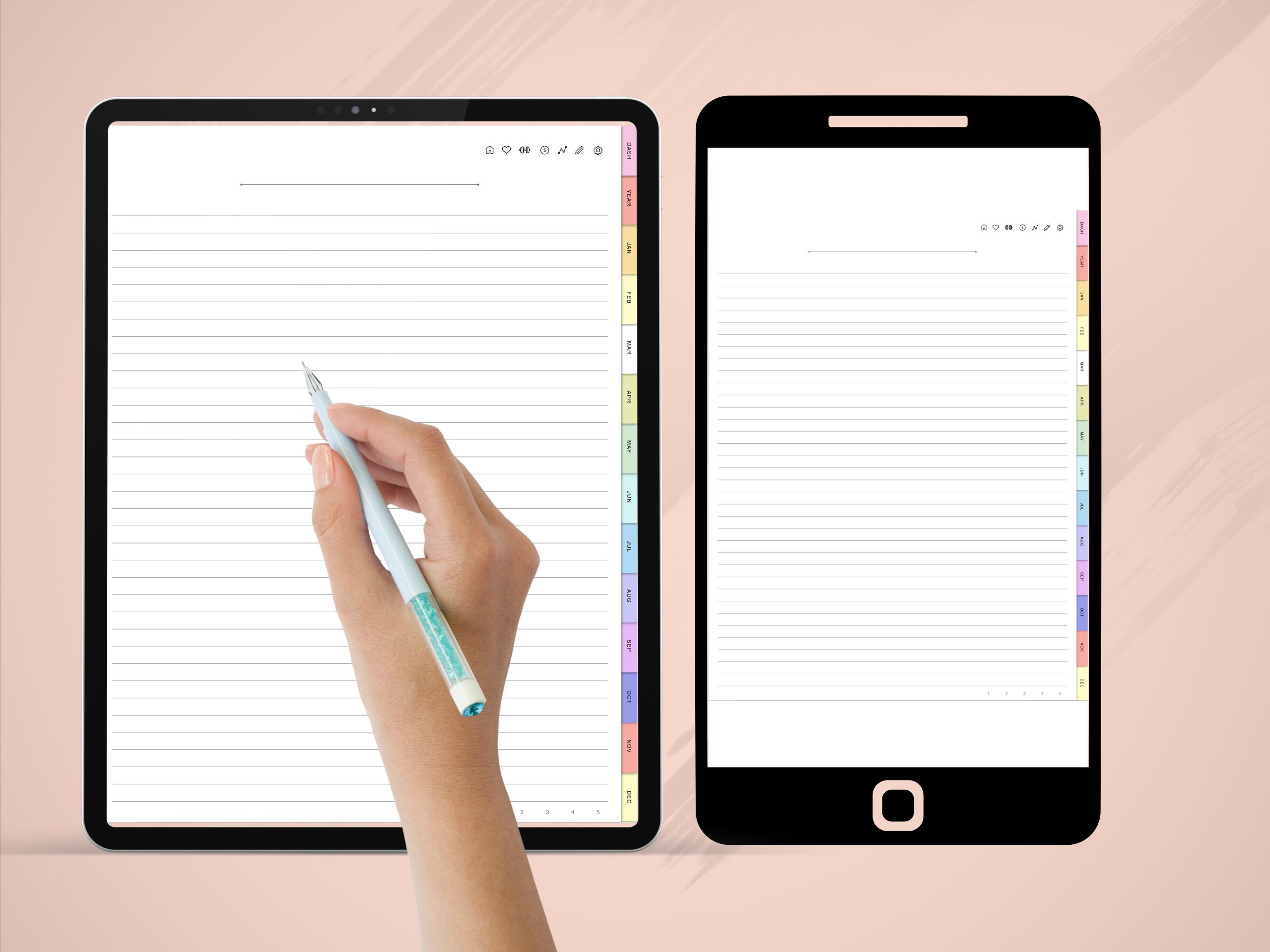 2023-2024 Undated Digital Planner for iPad Goodnotes and Notability ...