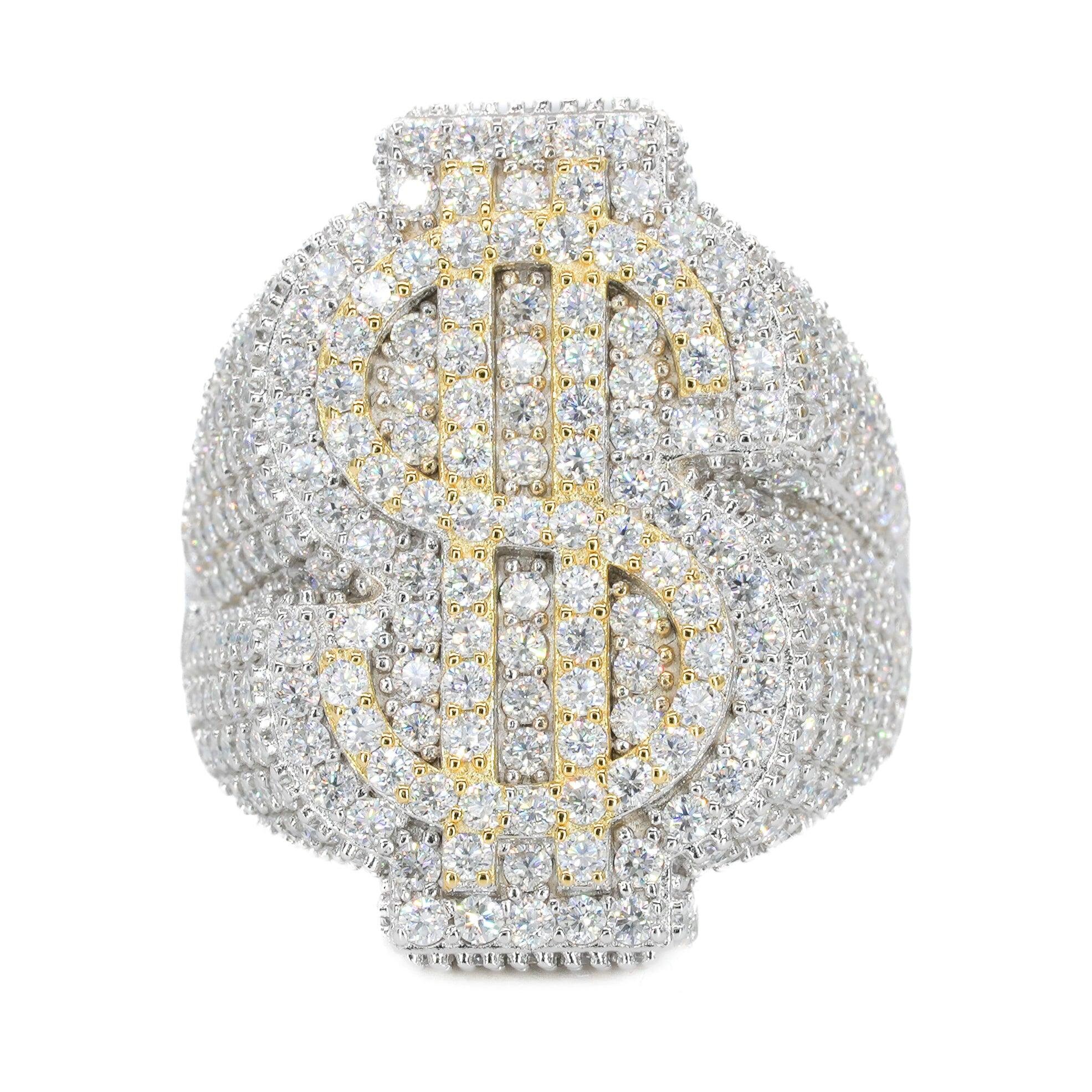 Iced Out Rings for Men, VVS Clarity Custom Letters Rings, Statement ...