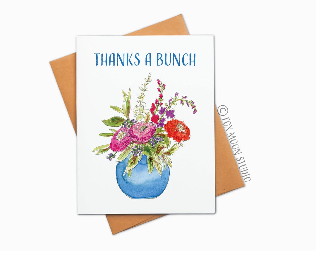 Thanks a Bunch Thank You Card - Etsy
