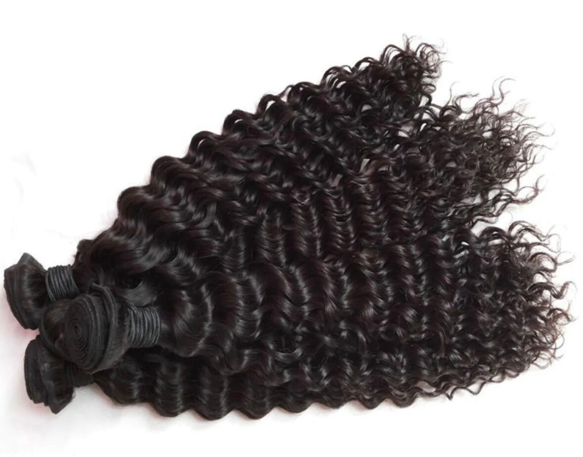 Luxury Human Hair Deep Curly Bundles - Etsy