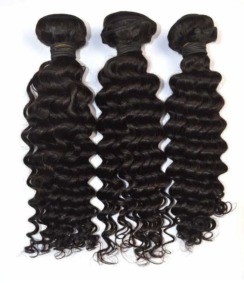 Luxury Human Hair Deep Curly Bundles - Etsy