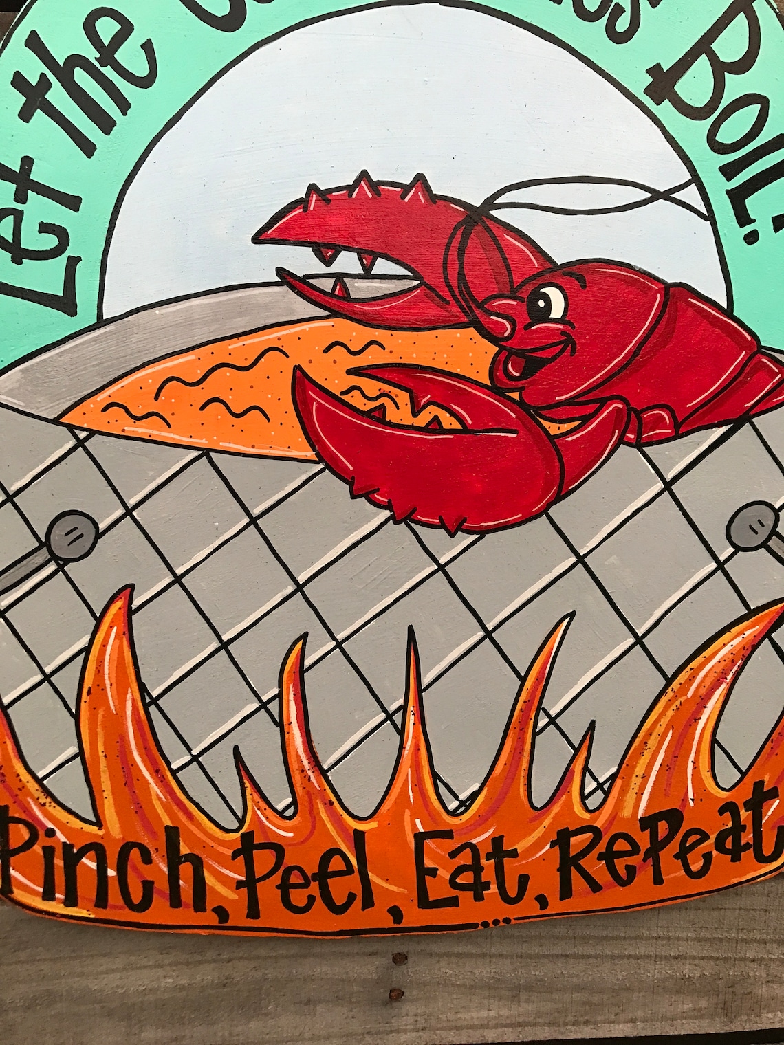 Crawfish Boil Door Hanger - Crawfish Boil Sign - Crawfish Pot Sign ...