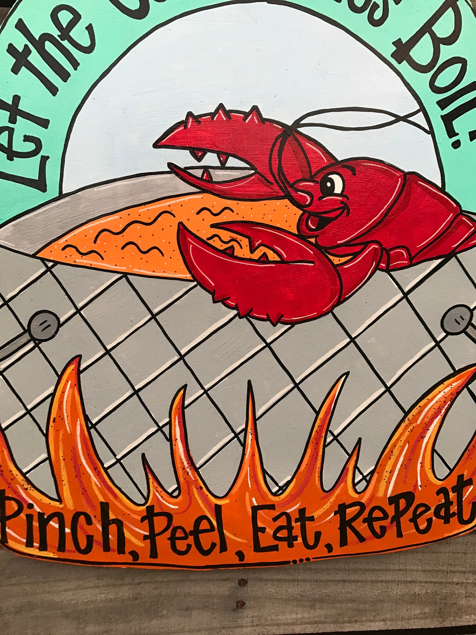 Crawfish Boil Door Hanger - Crawfish Boil Sign - Crawfish Pot Sign ...