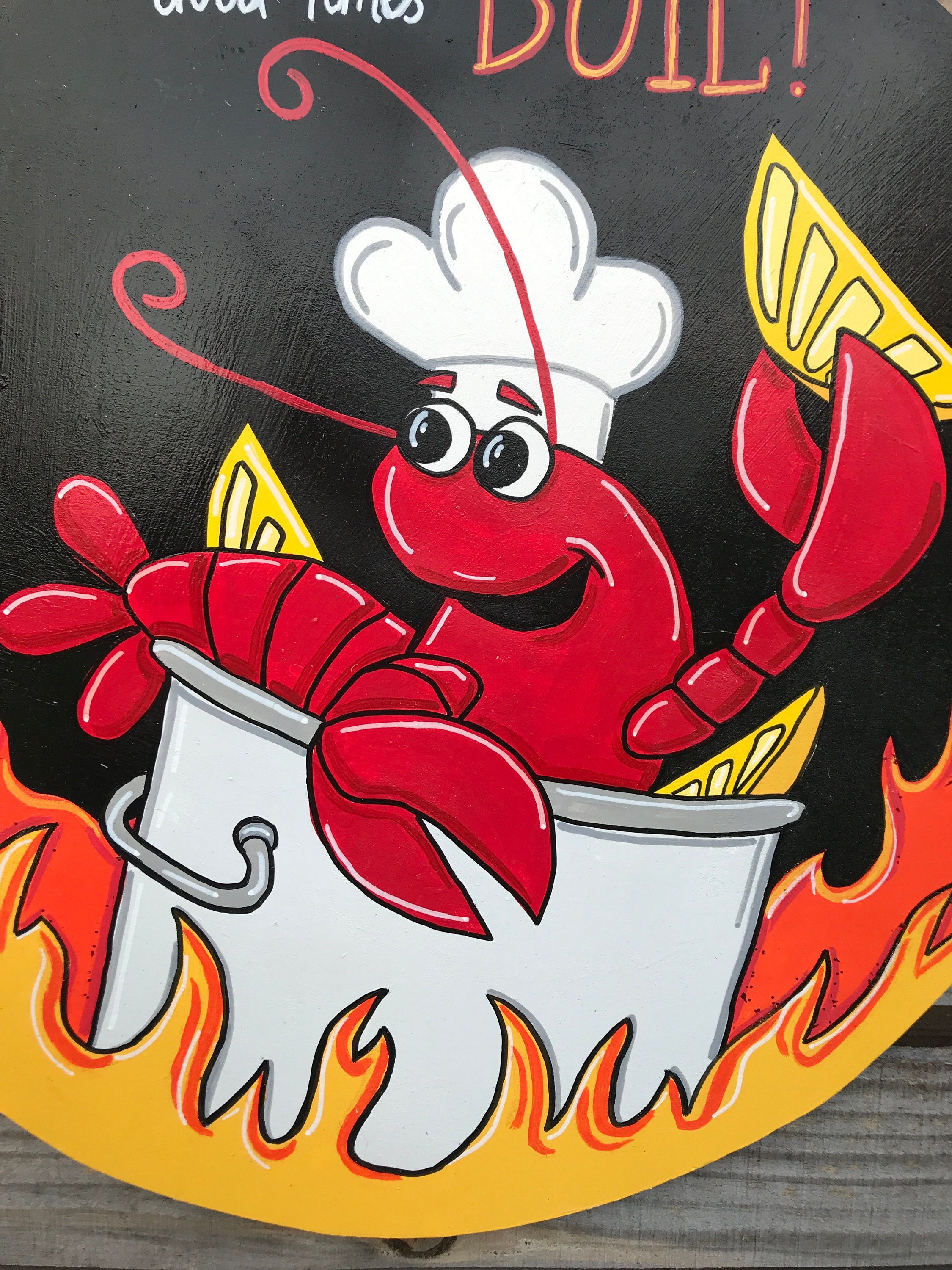 Crawfish Boil Door Hanger - Crawfish Door Hanger - Crawfish Sign ...