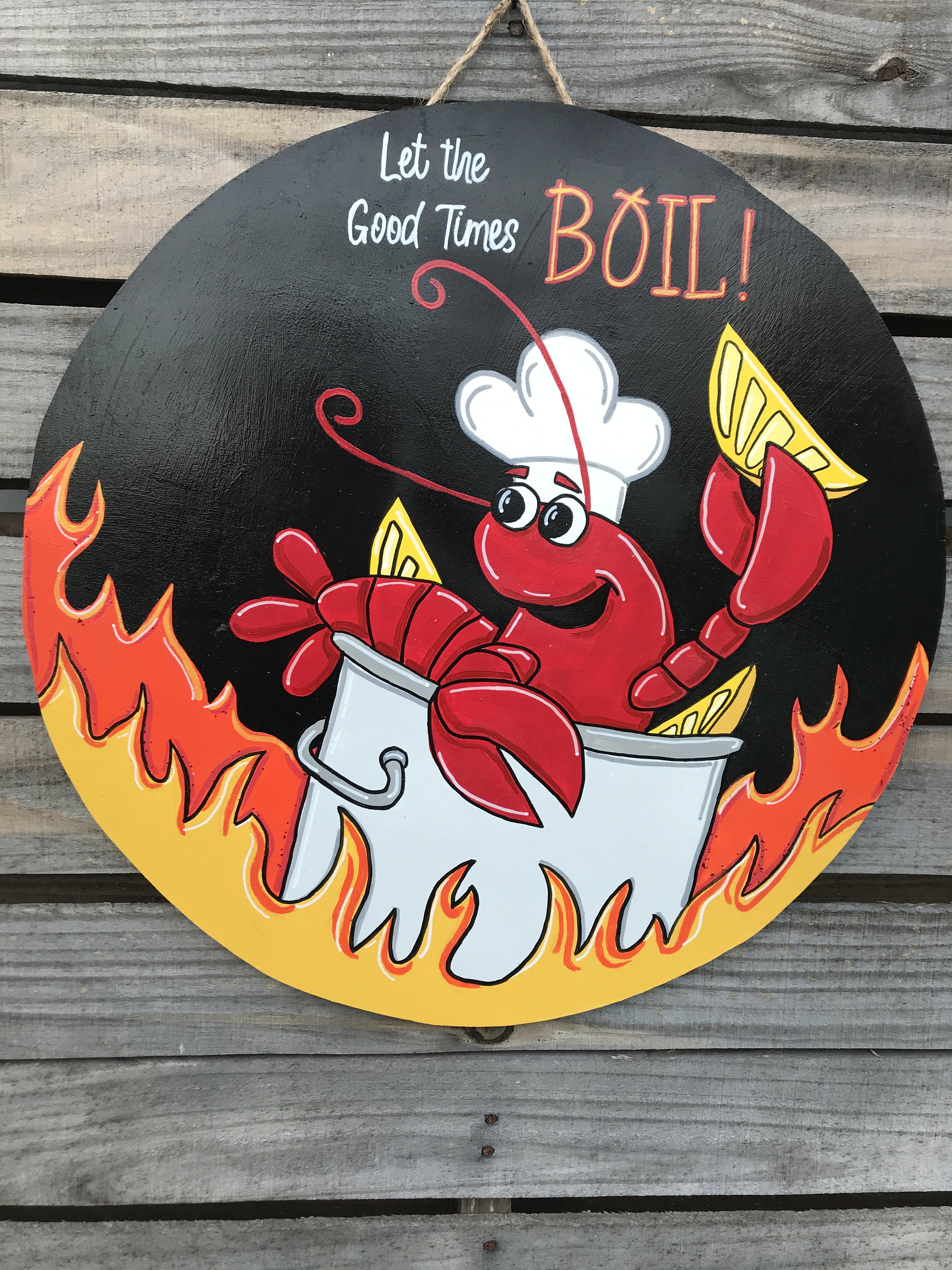 Crawfish Boil Door Hanger - Crawfish Door Hanger - Crawfish Sign ...
