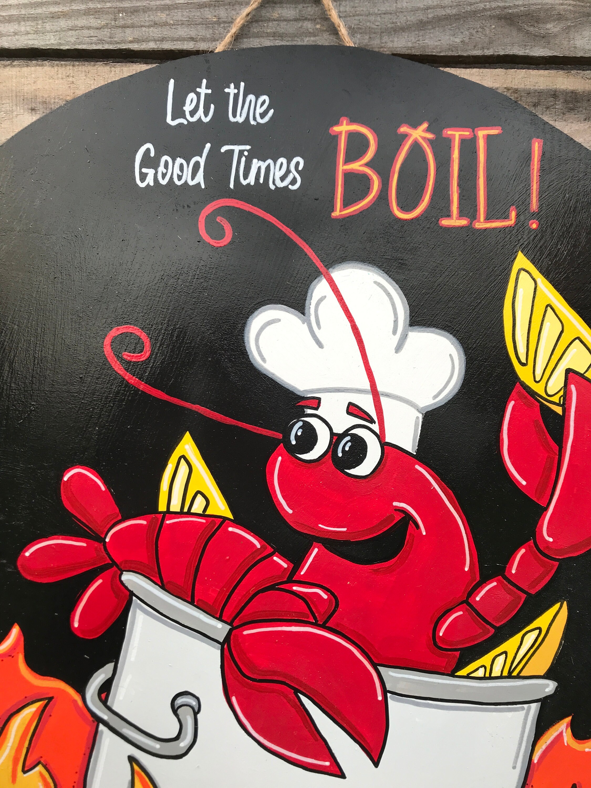 Crawfish Boil Door Hanger - Crawfish Door Hanger - Crawfish Sign ...