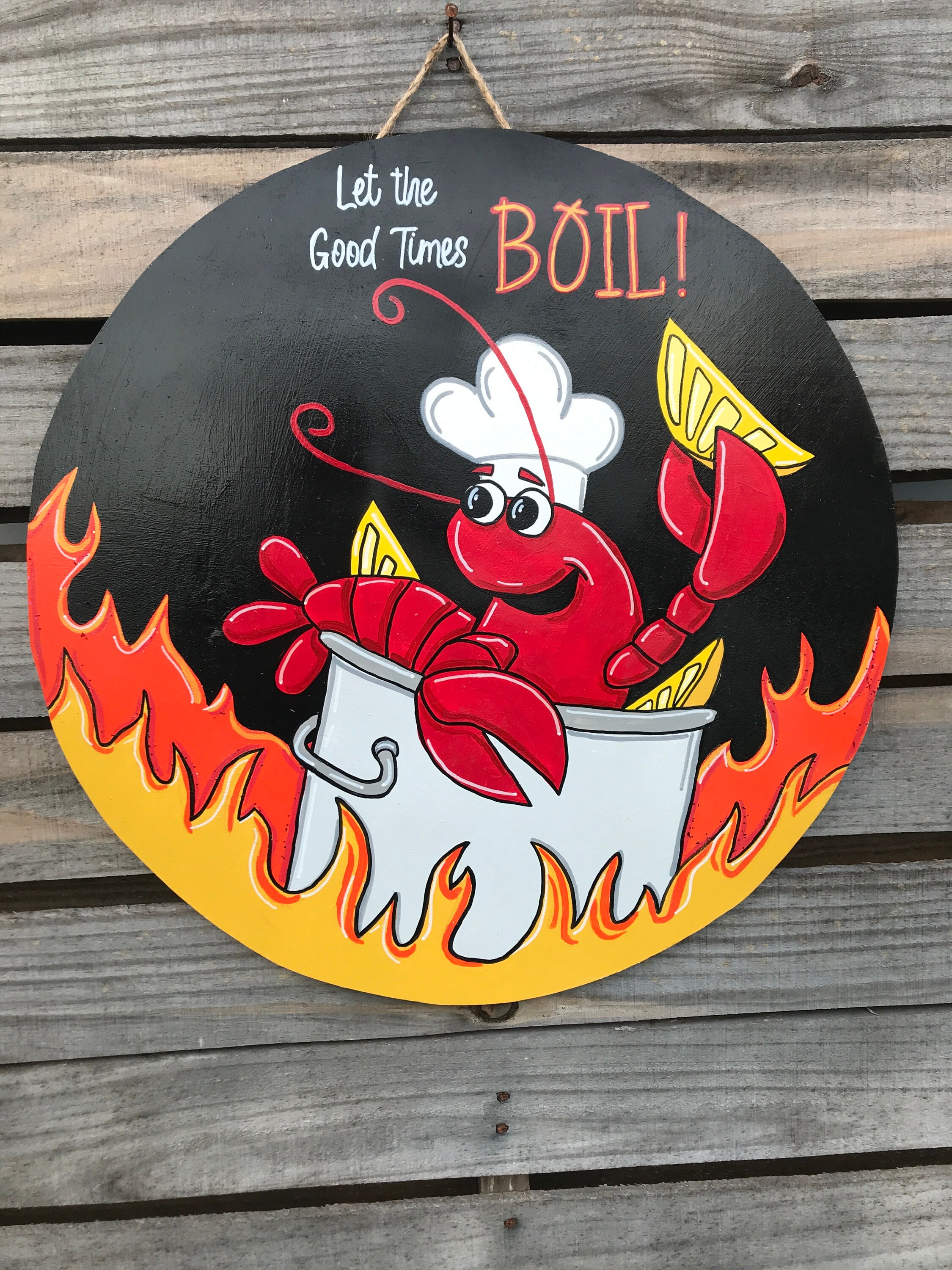Crawfish Boil Door Hanger - Crawfish Door Hanger - Crawfish Sign ...