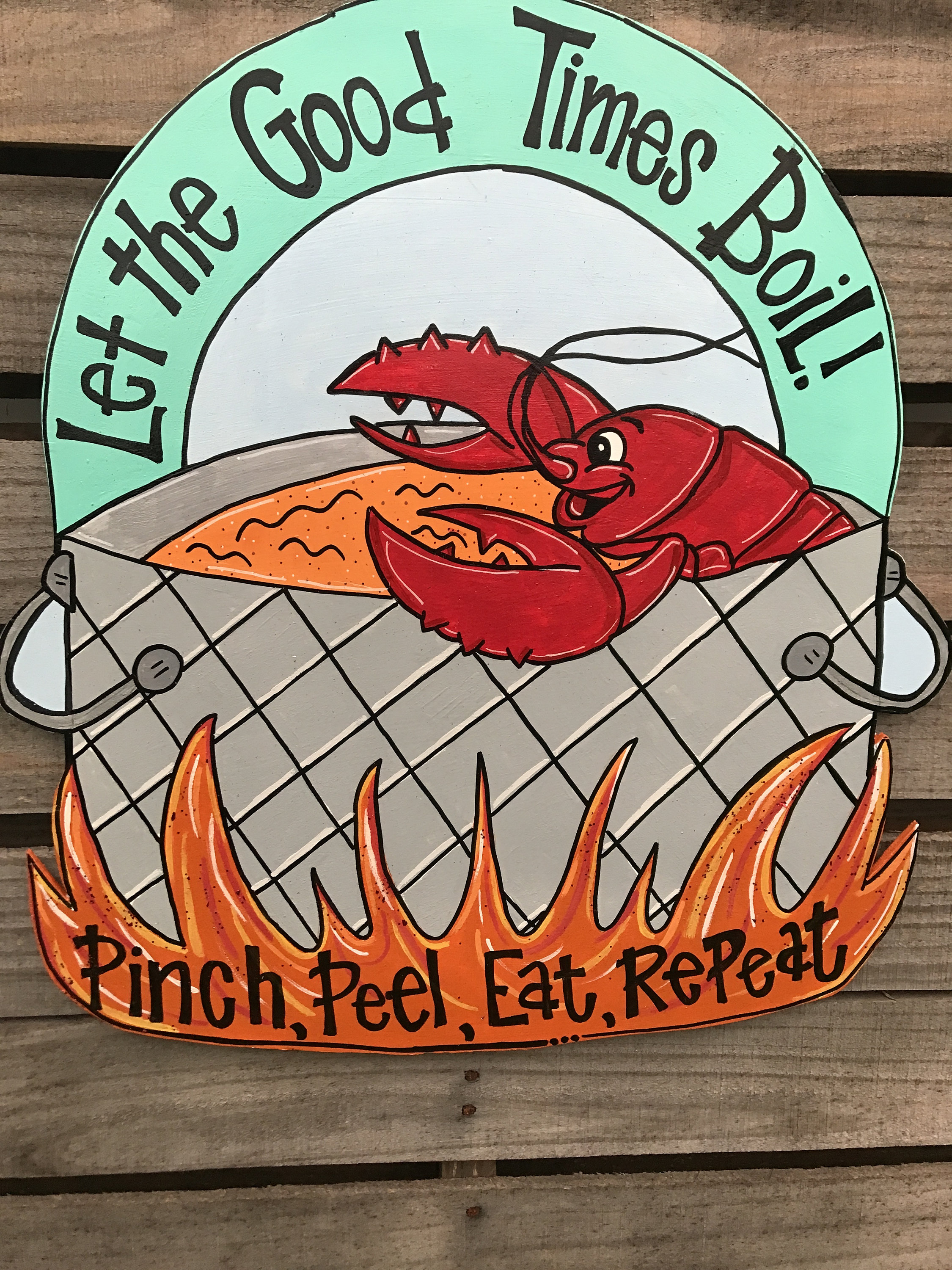 Crawfish Boil Door Hanger - Crawfish Boil Sign - Crawfish Pot Sign ...