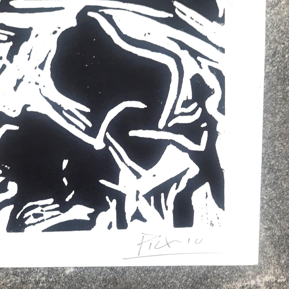Pablo Picasso Bullfighting Linocut Hand Printed From Original Block. - Etsy