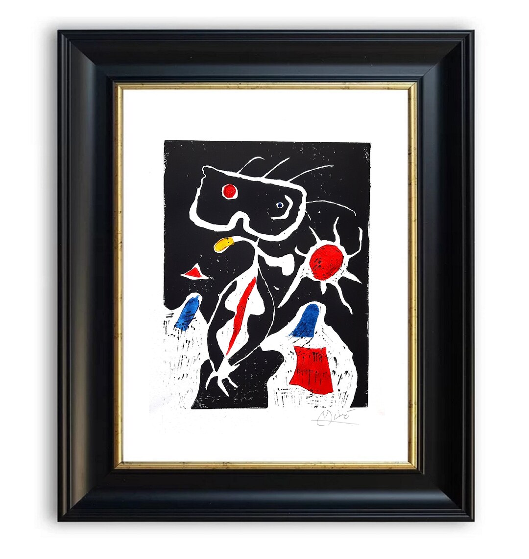 Original Miro Signed Linocut Hand Printed From Original Block. - Etsy