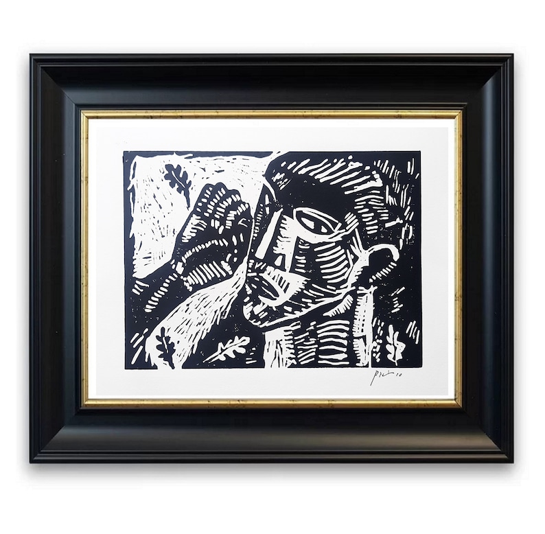 Original Pablo Picasso Linocut Hand Printed & Signed. - Etsy