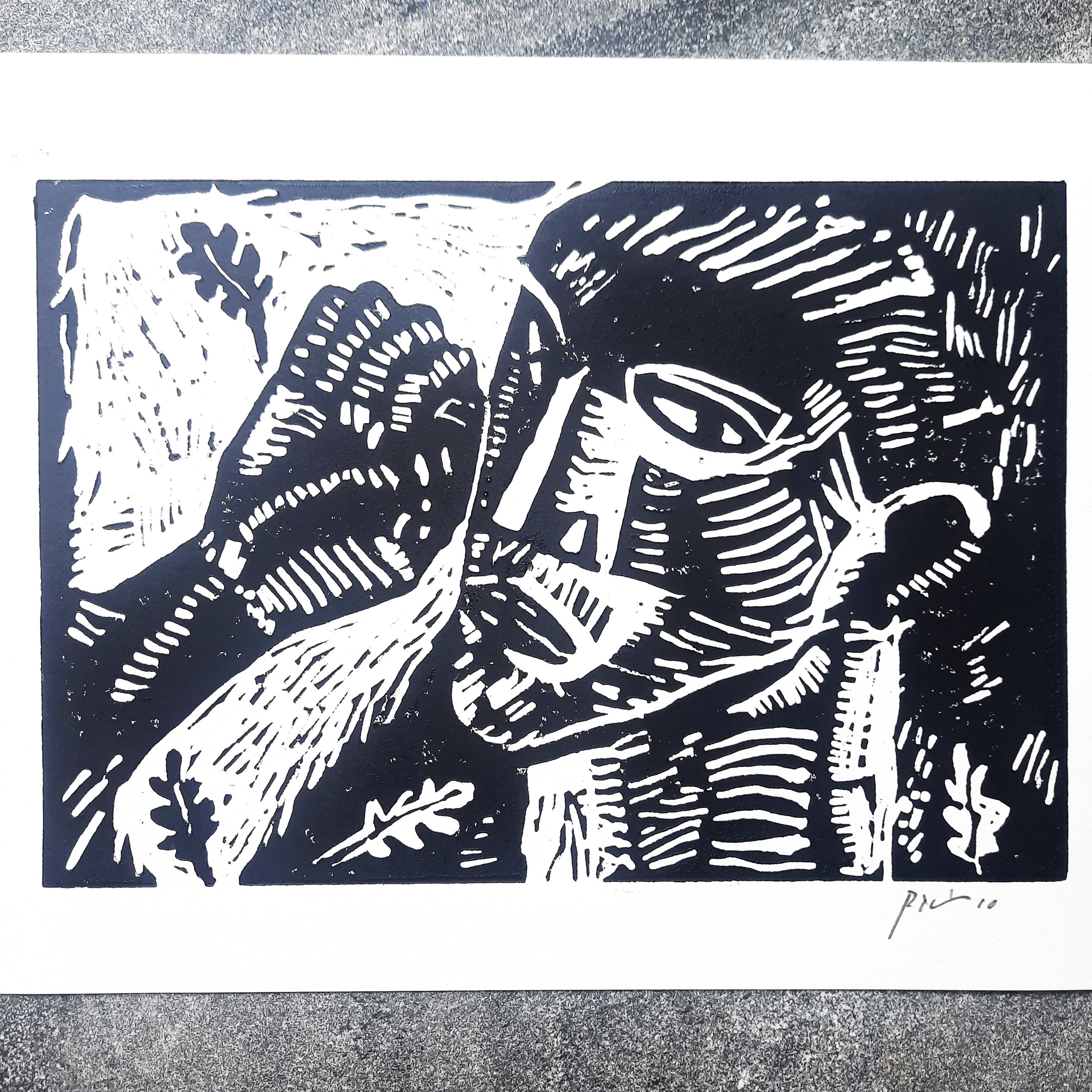 Original Pablo Picasso Linocut Hand Printed & Signed. - Etsy