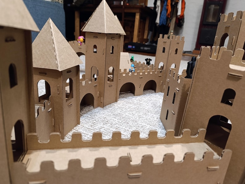 Modular Cardboard Castle: DIY Creative Playset (digital CNC Cutting ...