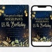 Night Firefly Birthday Invitation, Bright Digital Invite, Editable ...