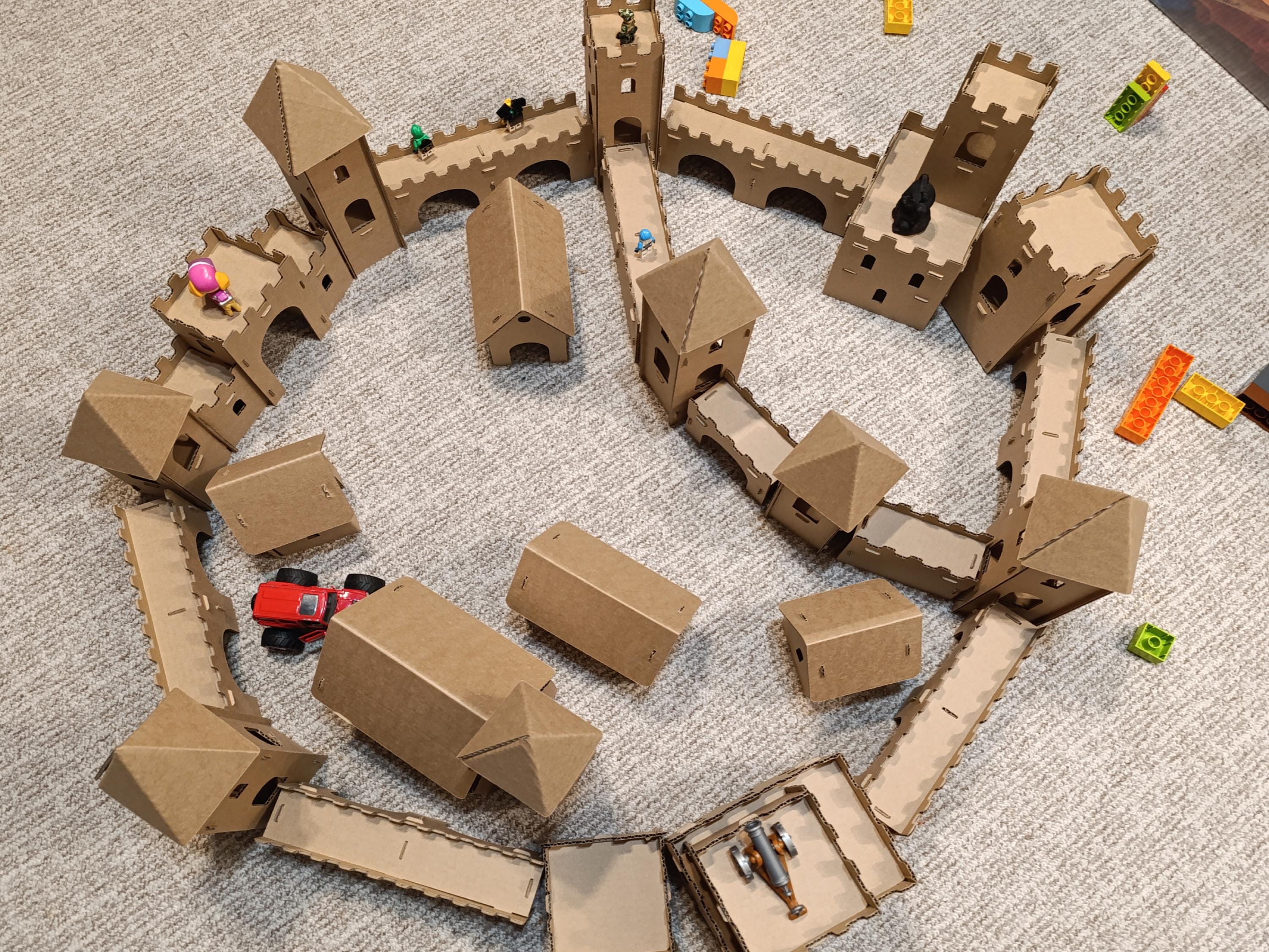 Modular Cardboard Castle: DIY Creative Playset (digital CNC Cutting ...