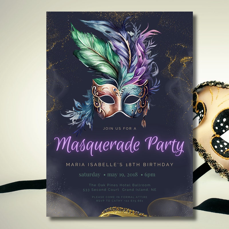 Masquerade Invites - Etsy