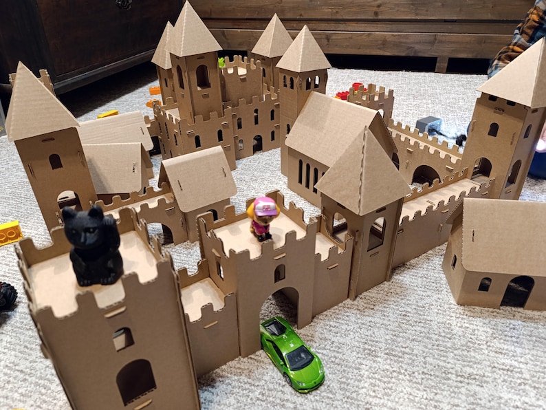 Modular Cardboard Castle: DIY Creative Playset (digital CNC Cutting ...