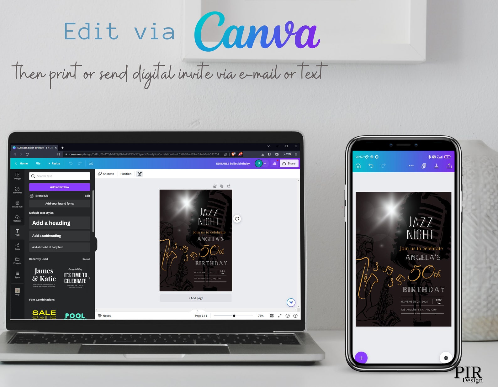 Jazz Night Invitation Saxophone Birthday Invite Any Age - Etsy