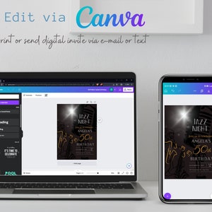 Jazz Night Invitation Saxophone Birthday Invite Any Age - Etsy