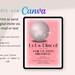Pink Disco Birthday Invitation: Editable Canva Template (5x7" Digital ...