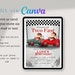 Editable Rally Theme Birthday Invitation, Children Birthday Party ...