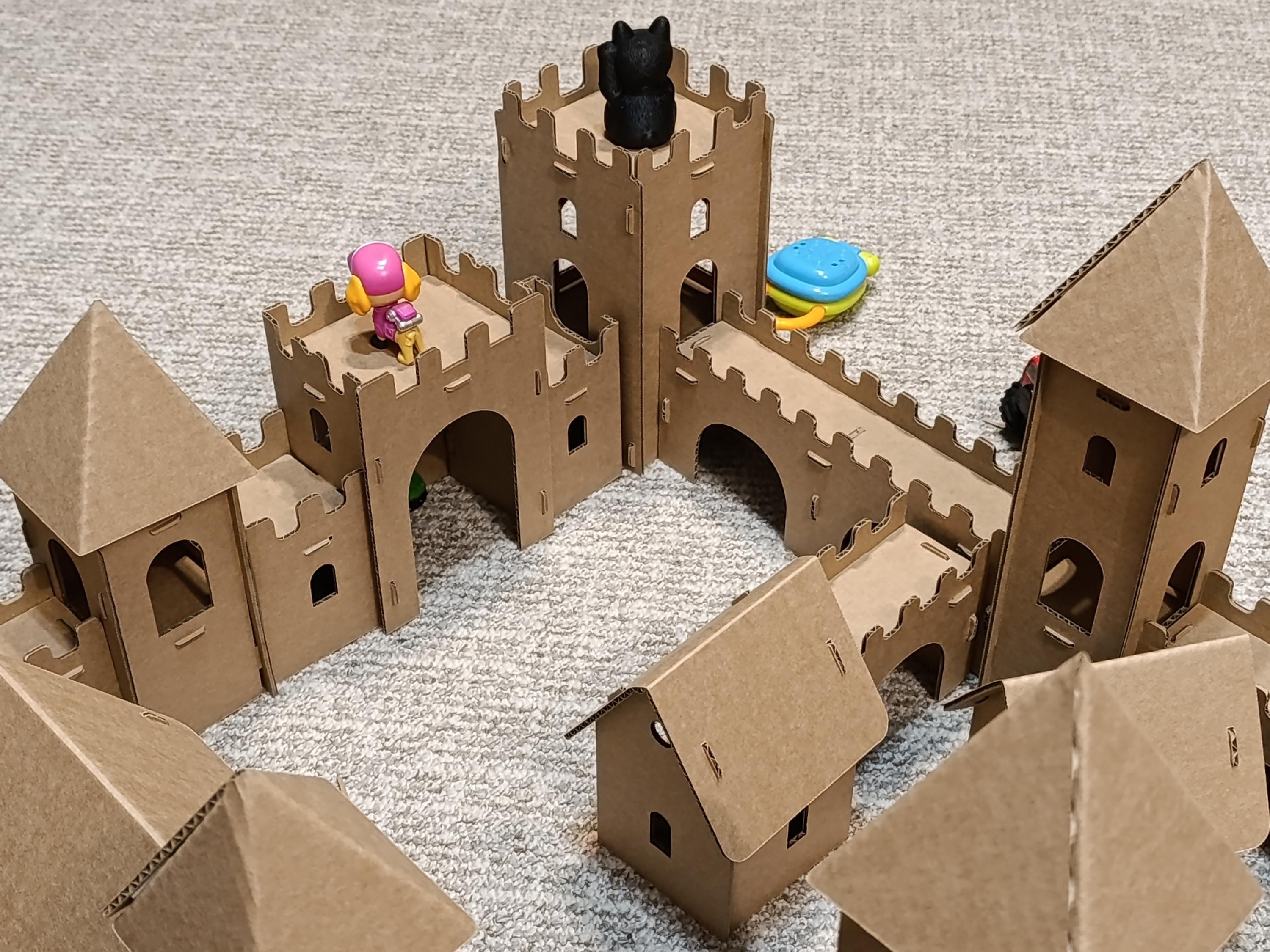 Modular Cardboard Castle: DIY Creative Playset (digital CNC Cutting ...