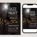 Jazz Night Invitation, Saxophone Birthday Invite, Any Age Party ...