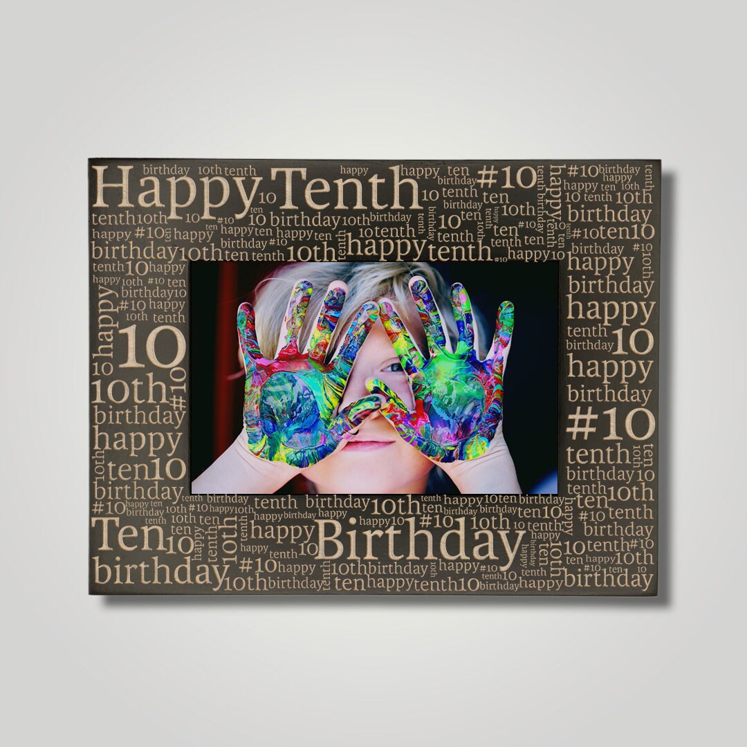 Tenth Birthday Photo Frame | Free Photo Print + Free Personalization on ...