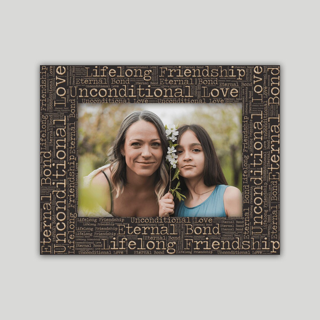 Personalized Maple Photo Frame: Words of Love, Free Photo Print - Etsy