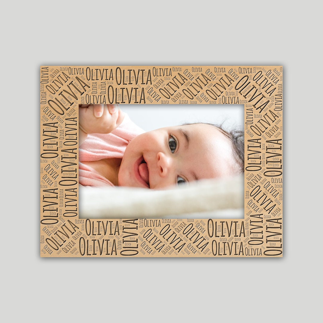 Olivia Maple Photo Frame 5x7: Personalized Name Frame - Etsy