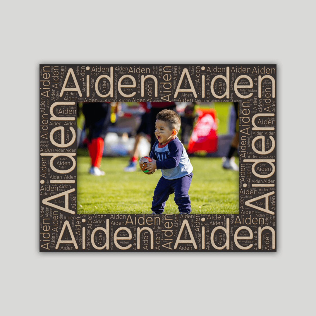 Aiden Maple Photo Frame 5x7: Personalized Name Frame - Etsy