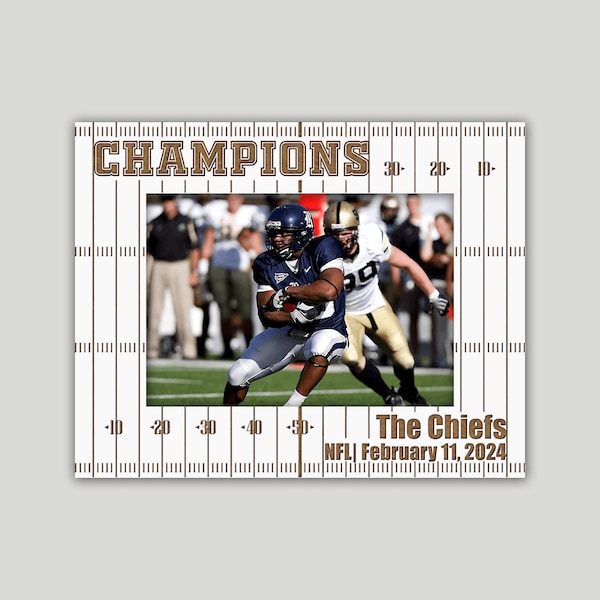 Football Championship Photo Frame - Etsy