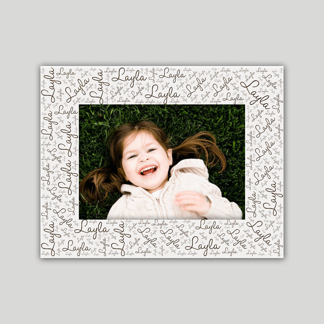 Layla Maple Photo Frame 5x7: Personalized Name Frame - Etsy