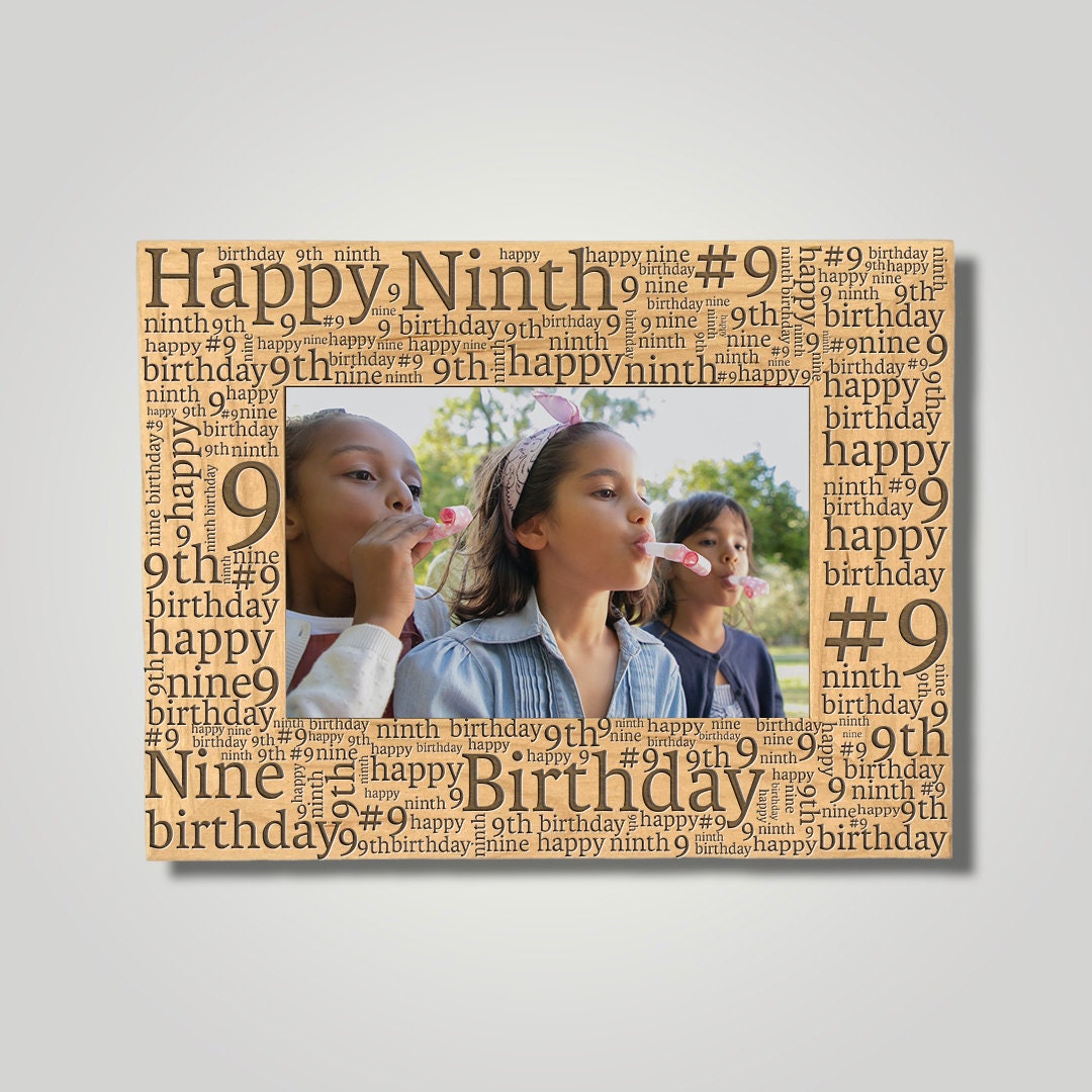 Ninth Birthday Photo Frame | Free Photo Print + Free Personalization on ...