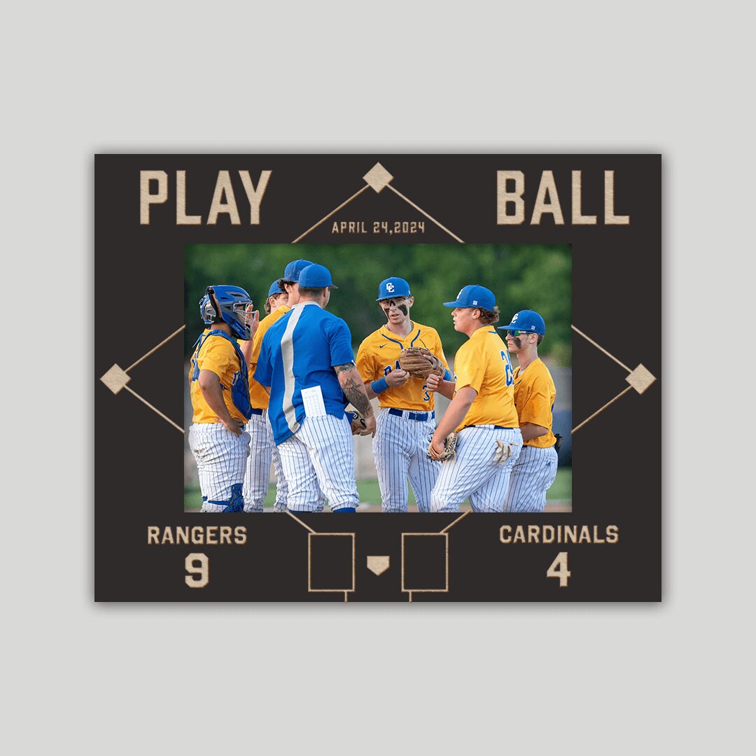 Personalized Baseball Photo Frame: Engraved Maple Wood - Etsy