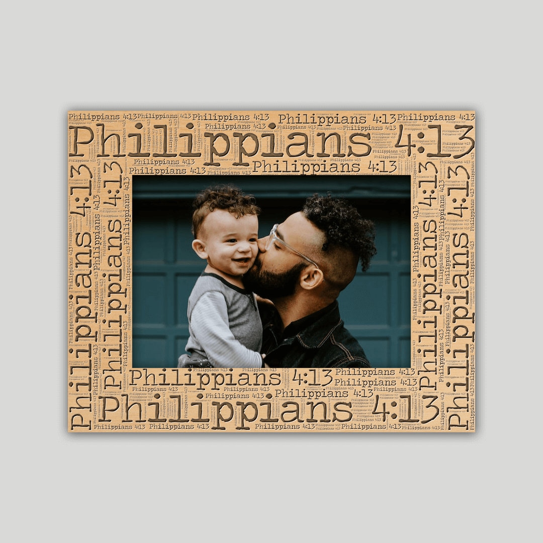 Personalized Maple Photo Frame With Bible Verse - Etsy