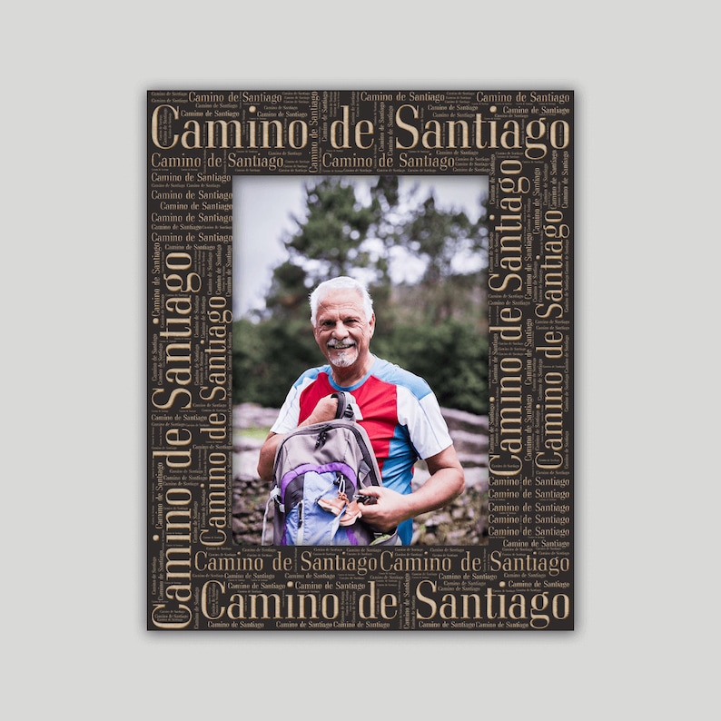 Camino De Santiago Maple Photo Frame: Personalized Pilgrimage Keepsake ...