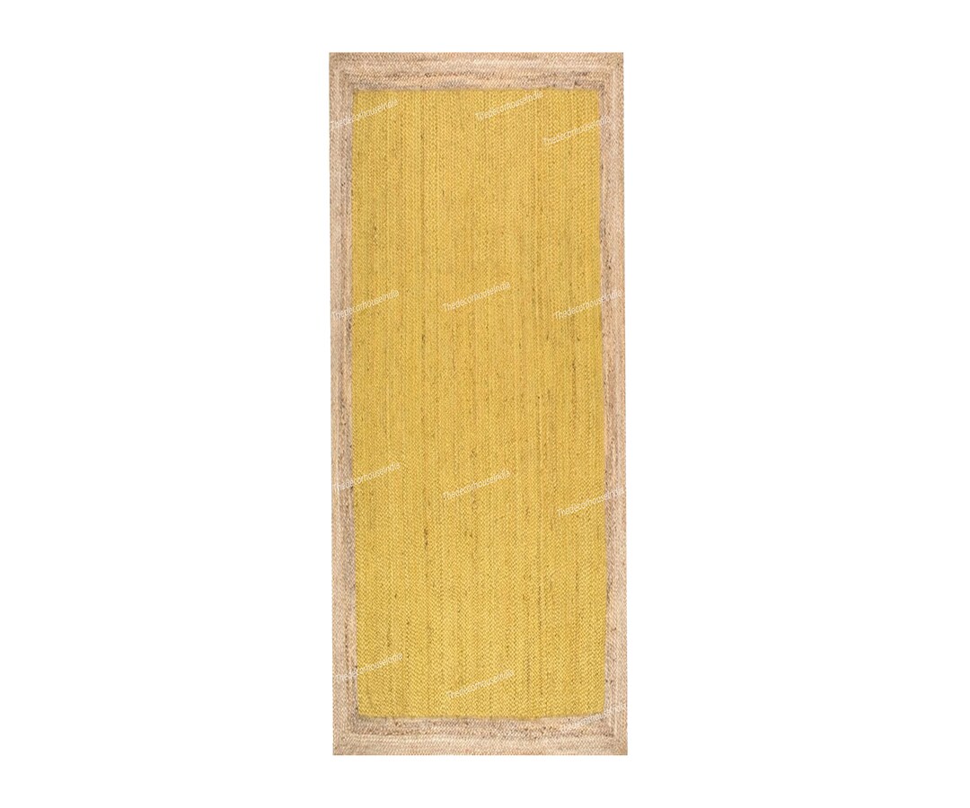 3x10 Feet Jute Runner Rug Hand Braided Natural Jute Runner Rug Modern ...