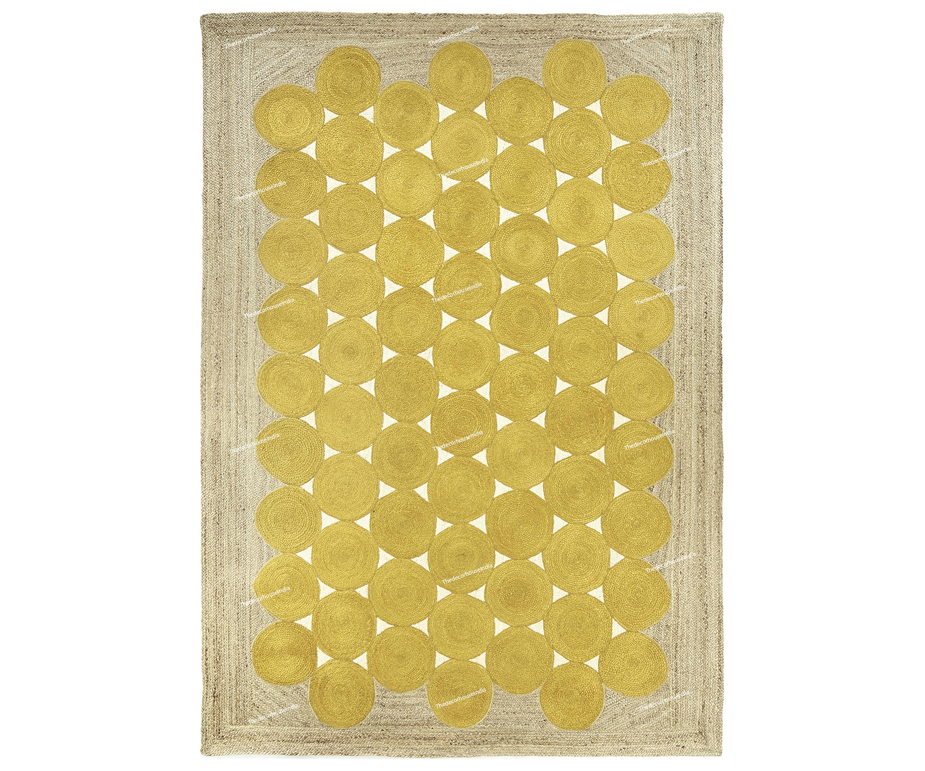 Handmade Jute Area Rug Modern Designer Rugs Yellow Jute Rug Hand ...