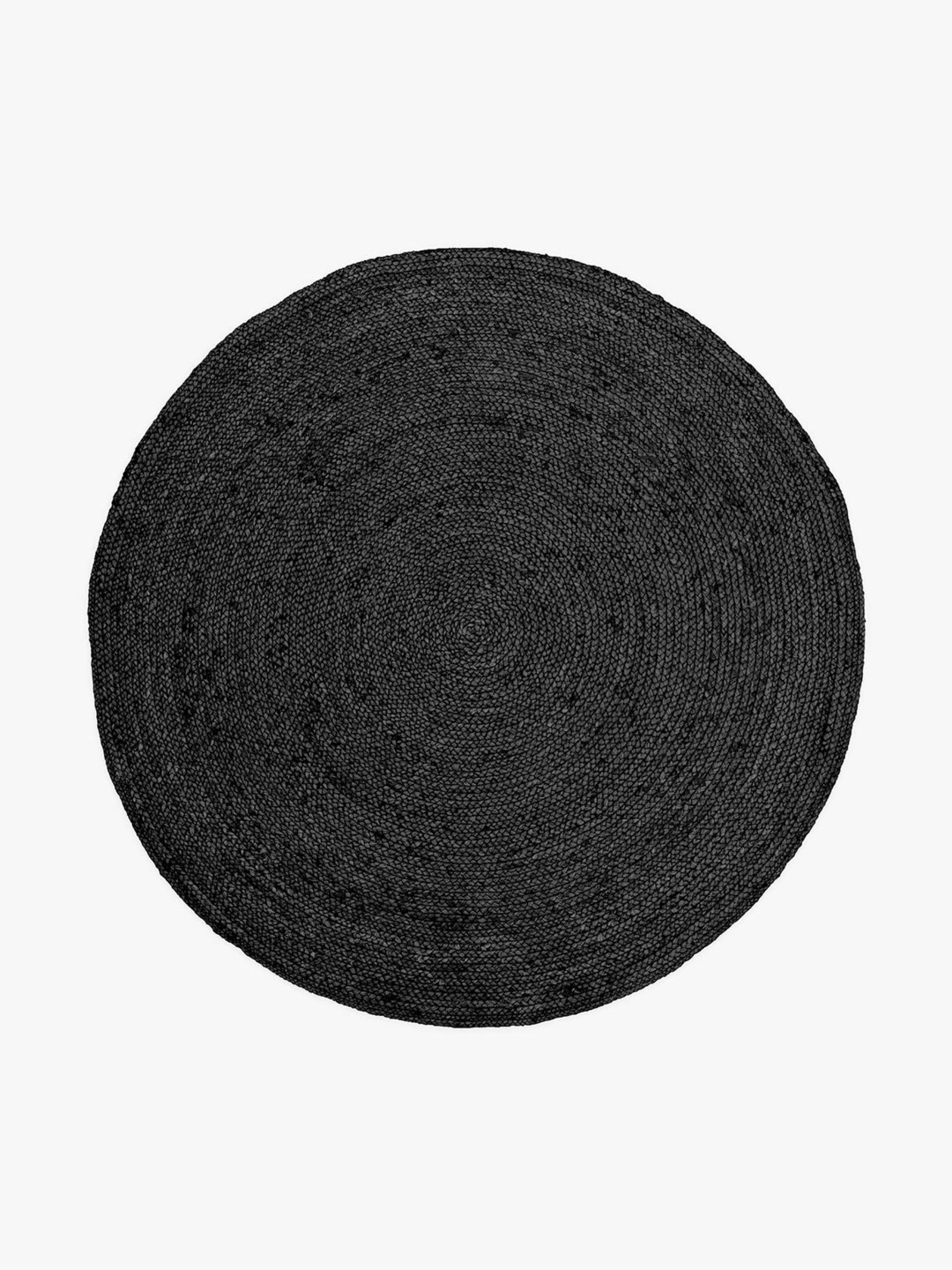 Black Round Rug Handmade Rug Braided Weave Rug Dining Room Rug Round ...
