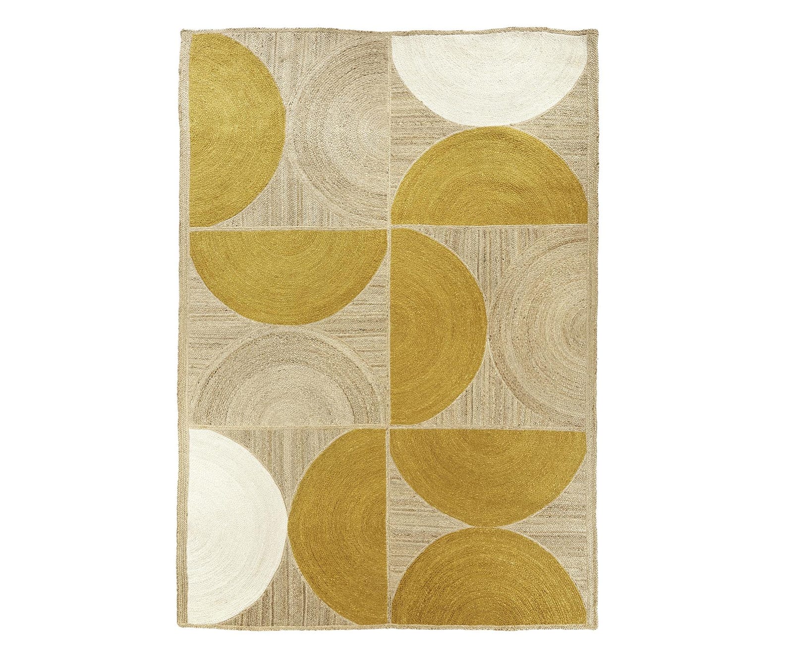 Hand Braided Jute Rug 5x7: Bohemian Yellow Area Rug - Etsy