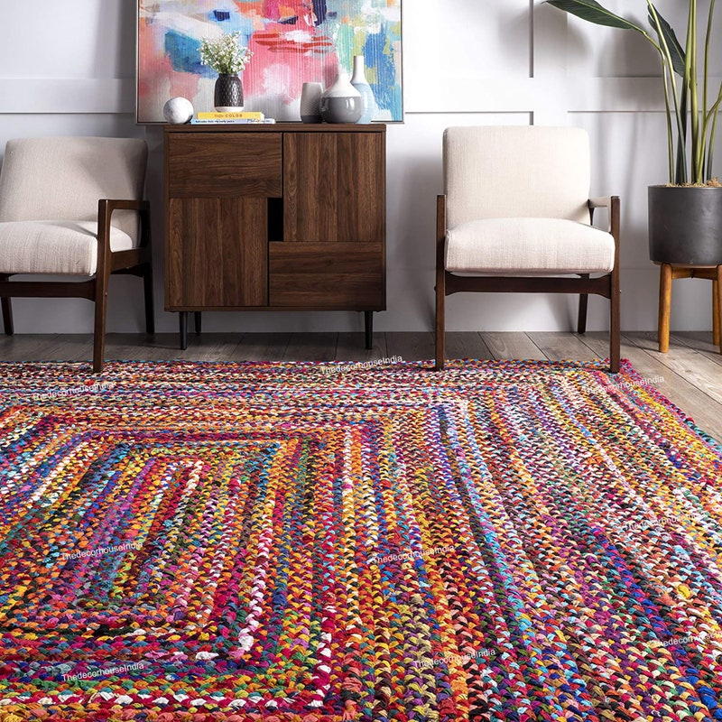 Colorful Braided Rug - Etsy