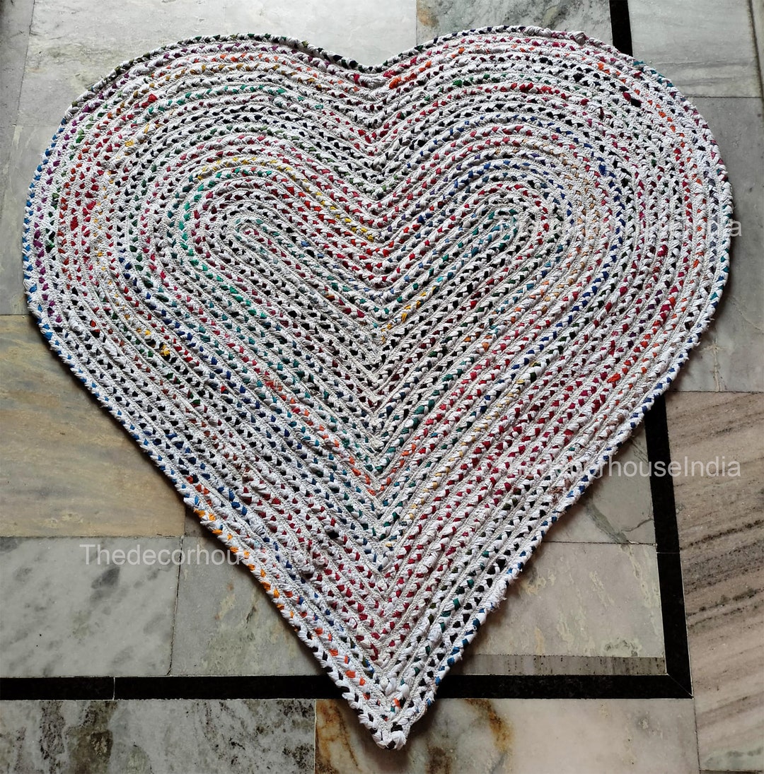 Jute Area Rug Modern Heart Shape Rug Antique Rug Kilim Jute - Etsy